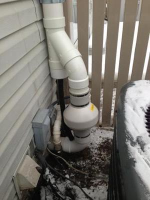 Covering a pedestal sump pump, using foam core PVC pipe